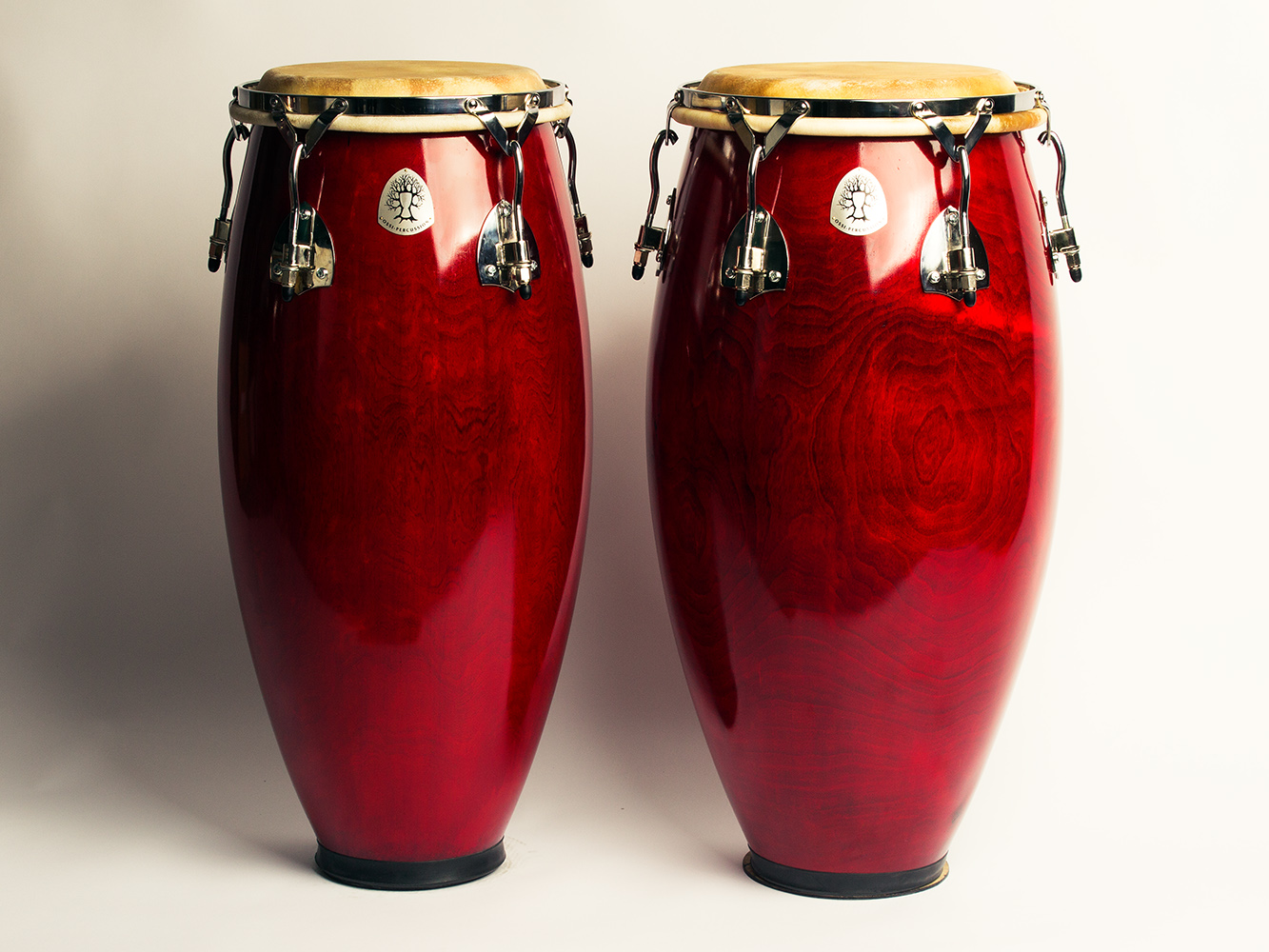 Birch conga pair, sizes 11.75″ and 12.5″ – Ossi Percussion